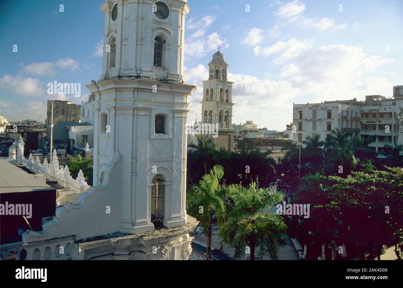 Mexico: tower of the city hall and cathedral in Veracruz | usage ...