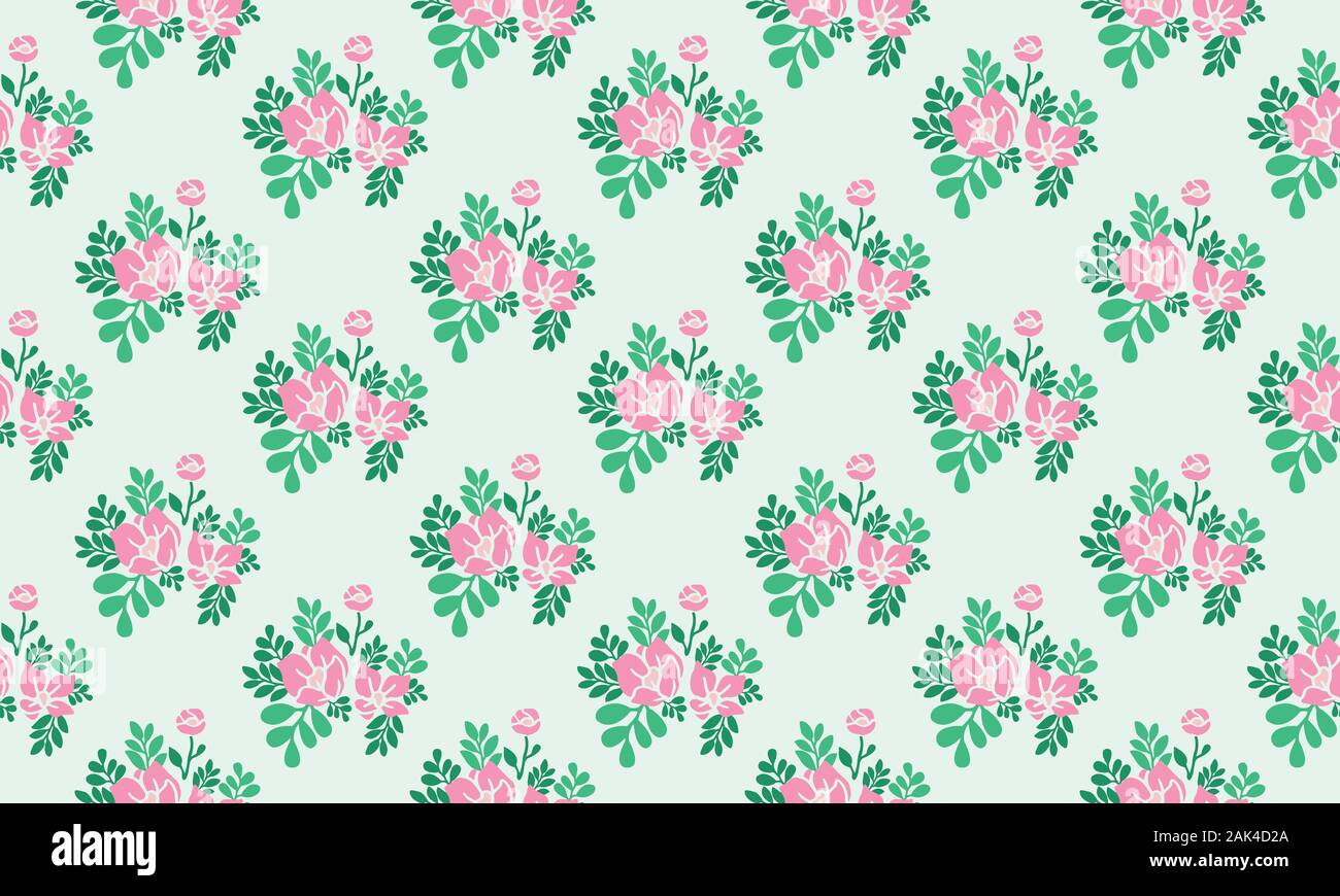 Beautiful flower pattern Background for valentine, with unique pink ...