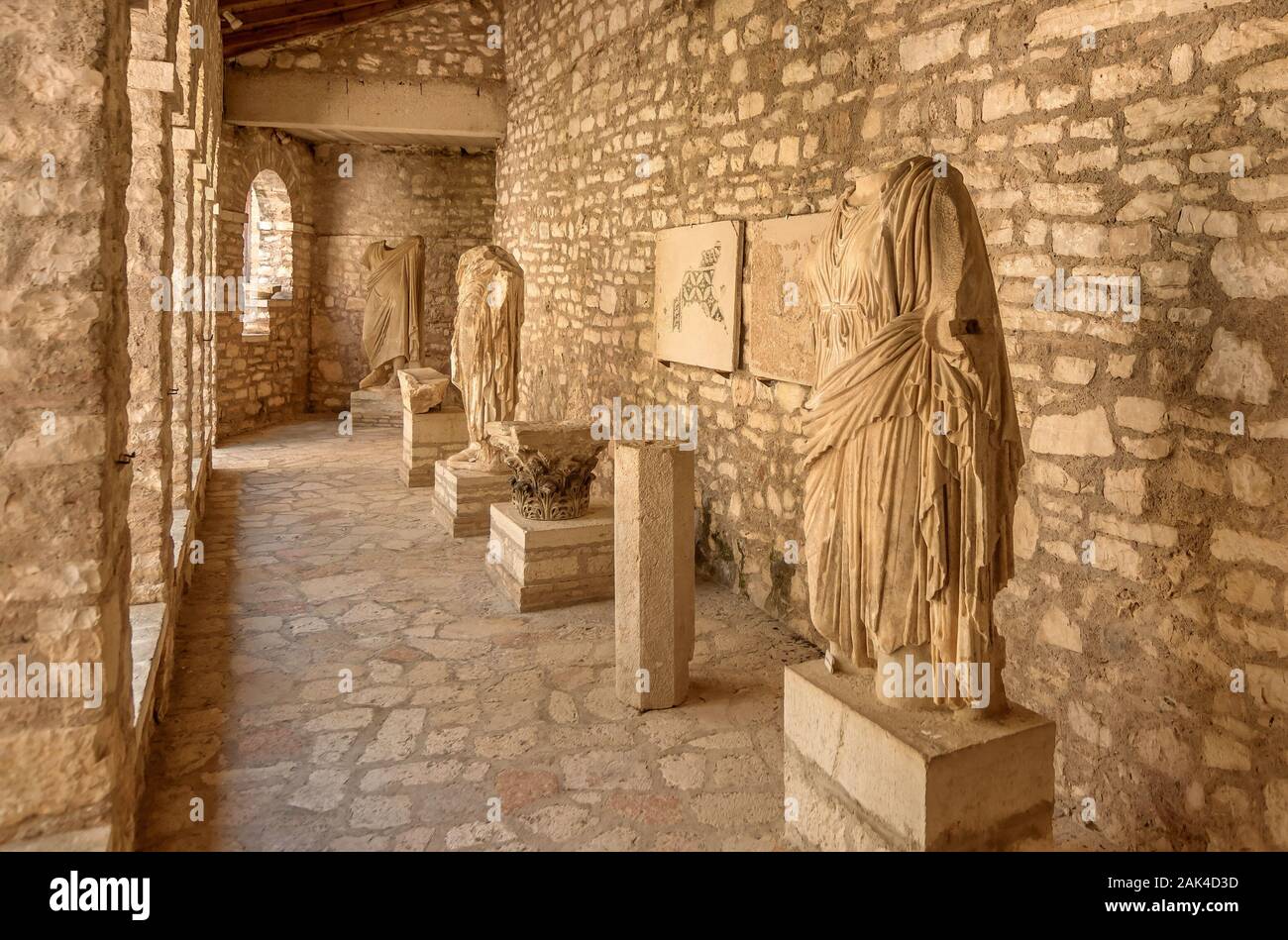 Statues in Archeological Museum of Butrint, Albania Stock Photo - Alamy