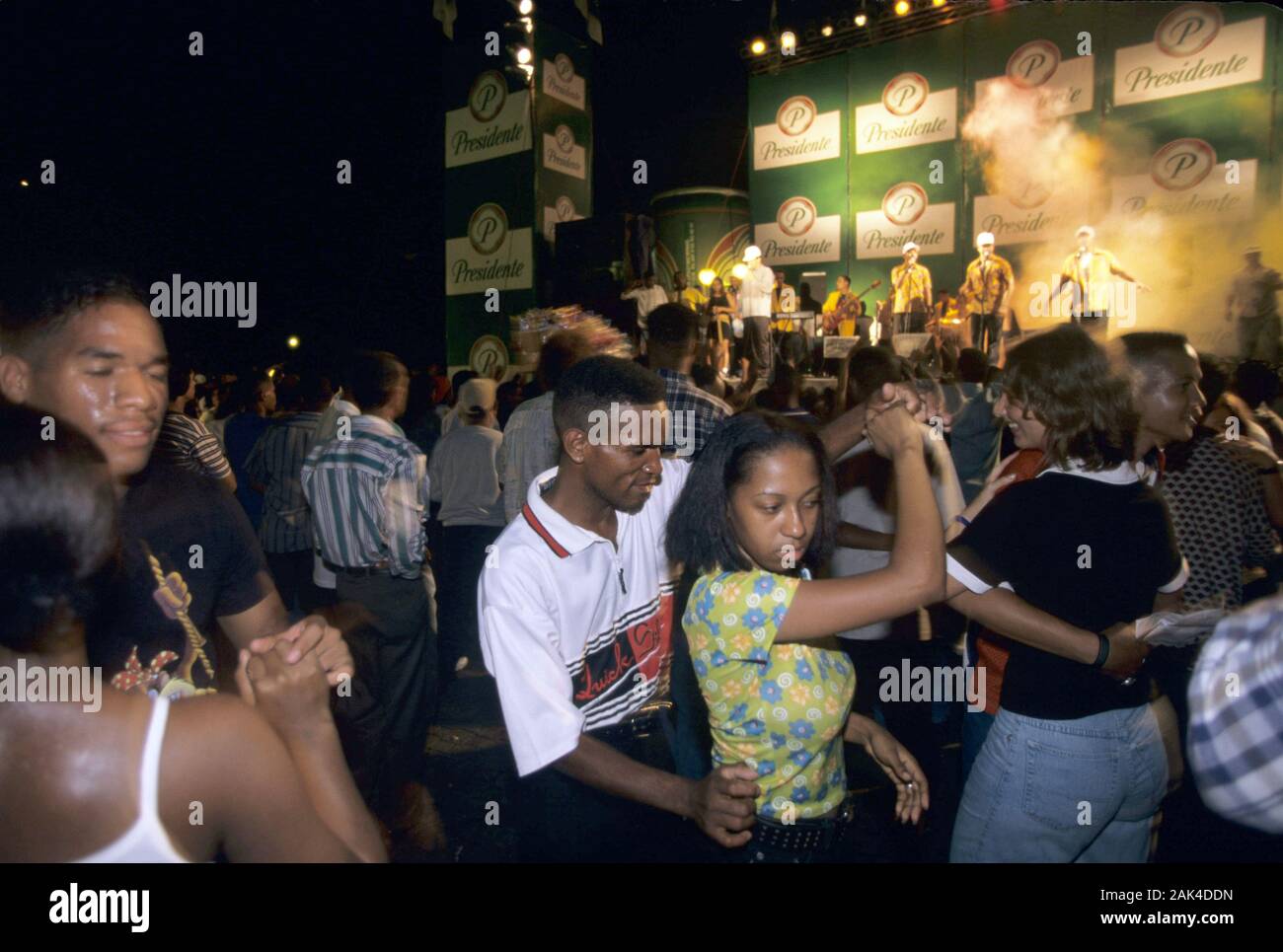 Dominican Republic - People dancing the traditional Merengue in the ...