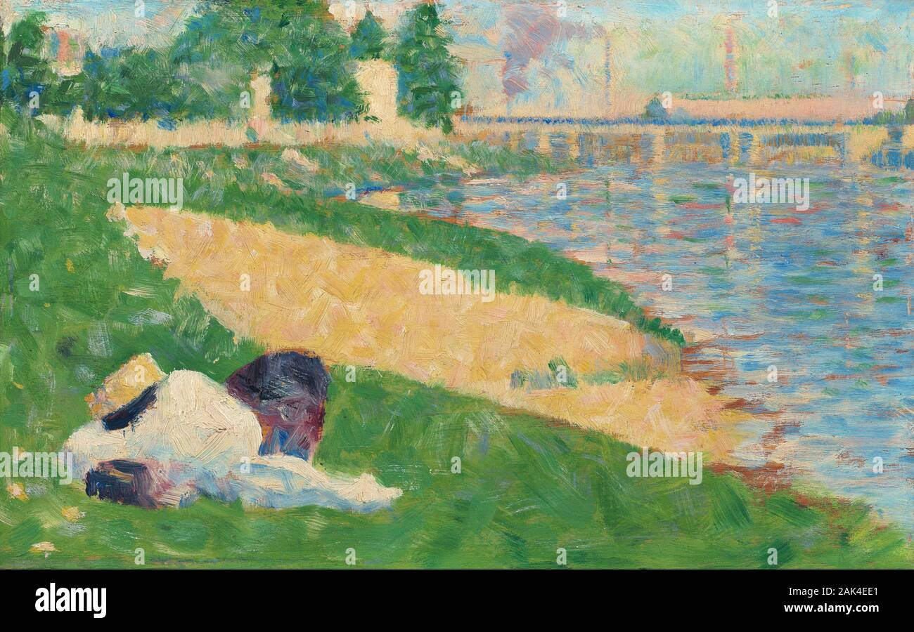 Vintage Georges Seurat painting artwork Stock Photo - Alamy
