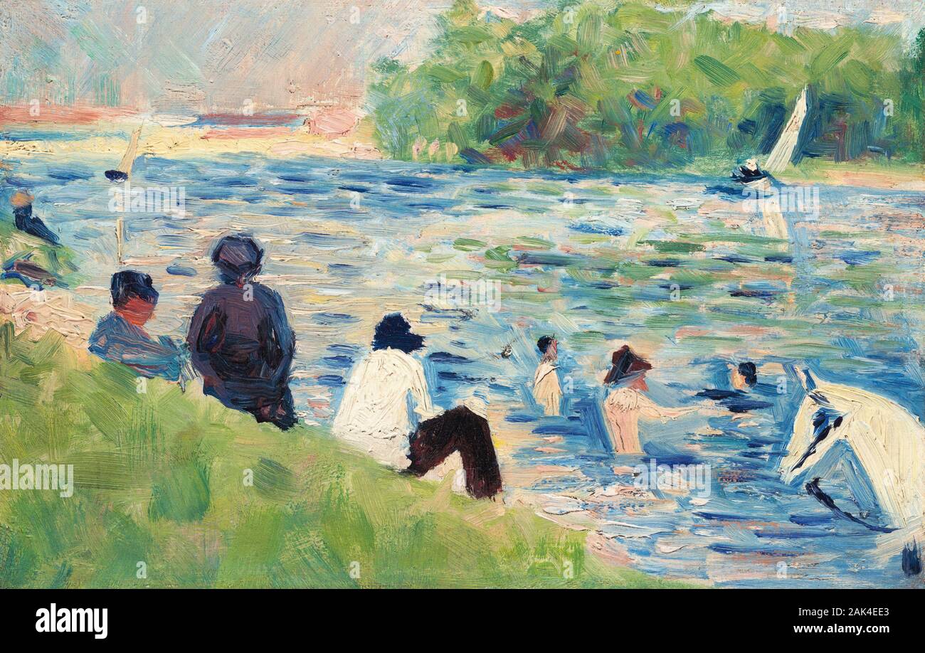 Vintage Georges Seurat painting artwork Stock Photo - Alamy