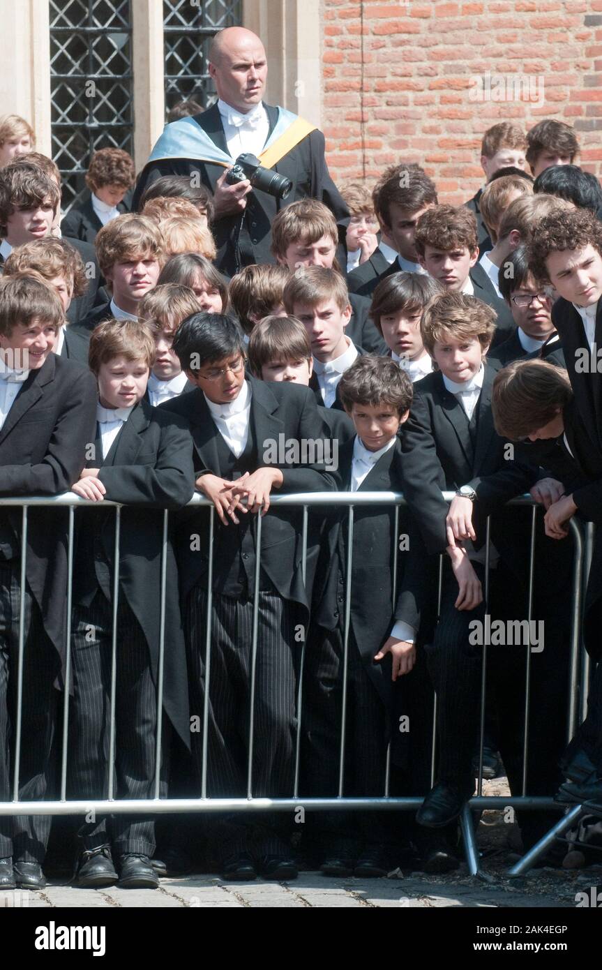 The Queen and Duke of Edinburgh attending Eton College in Berkshire to ...