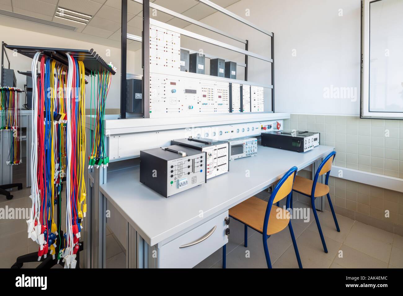 control room with various instruments Stock Photo - Alamy