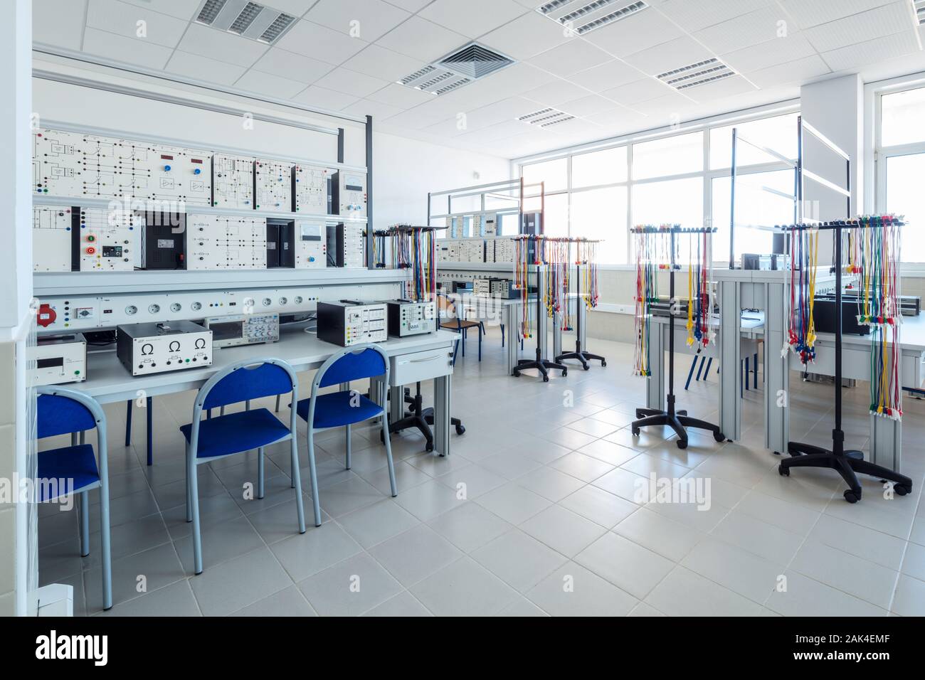 control room with various instruments Stock Photo - Alamy