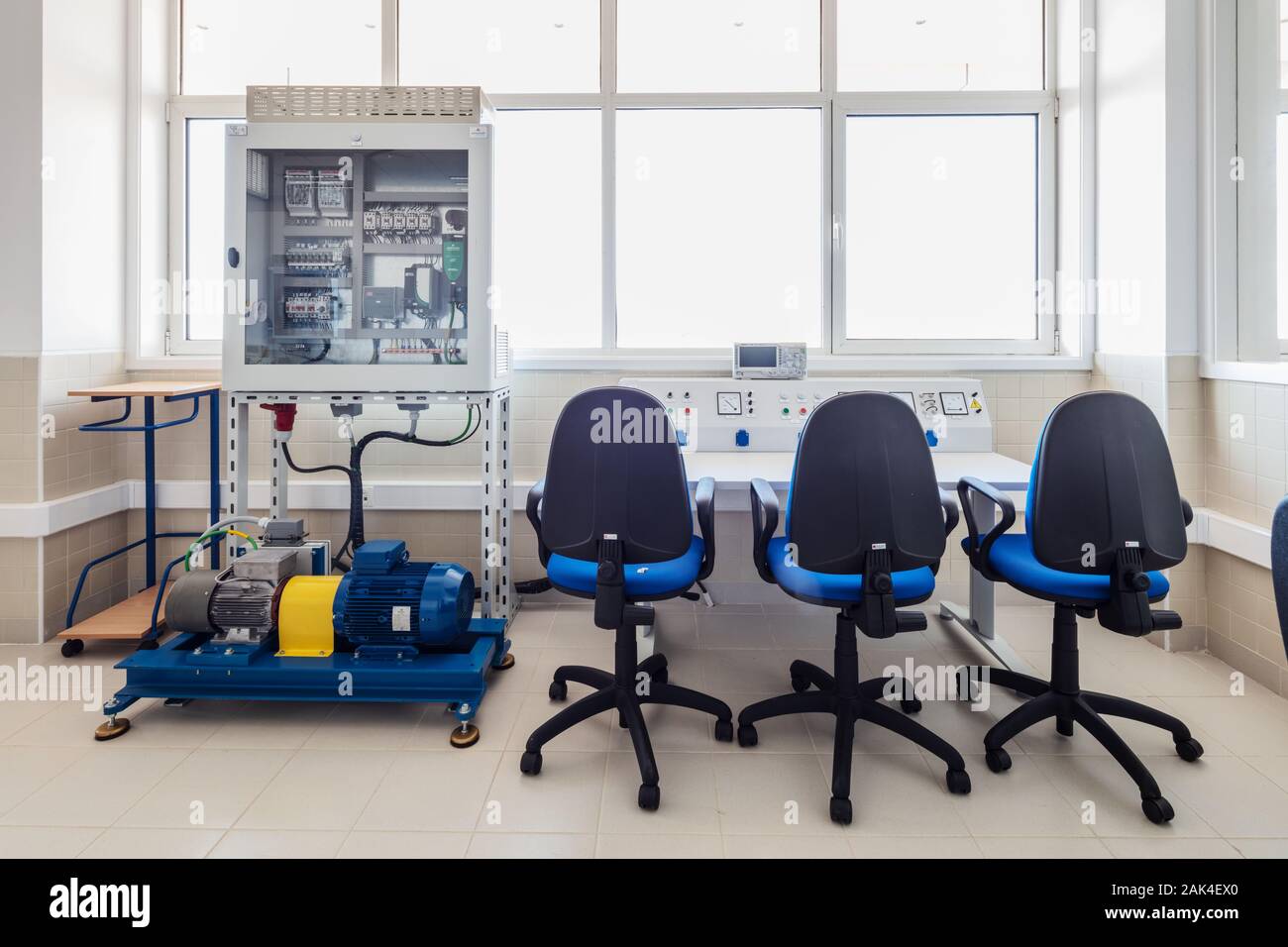 control room with various instruments Stock Photo - Alamy