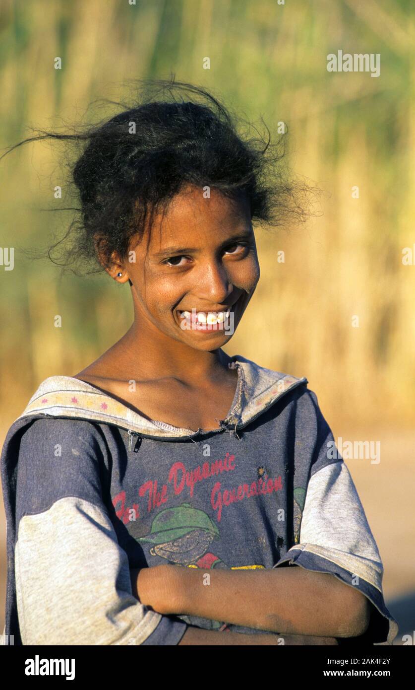 Morocco - Smiling girl in Ait Benhaddou | usage worldwide Stock Photo ...
