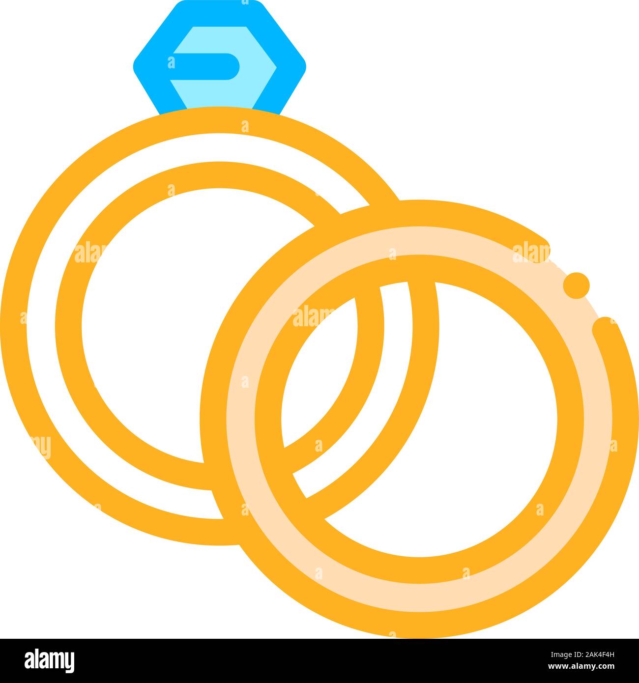 Rings Detail For Wedding Ceremony Vector Icon Stock Vector Image & Art ...