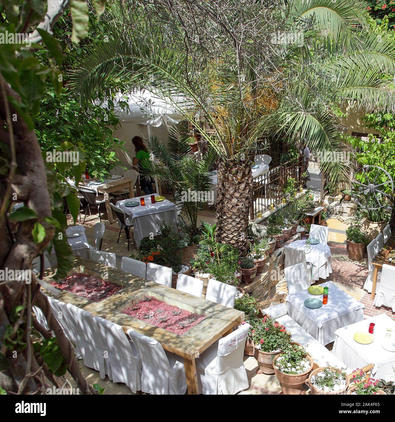A s a waitress prepares tables one cannot help but gaze at the ...