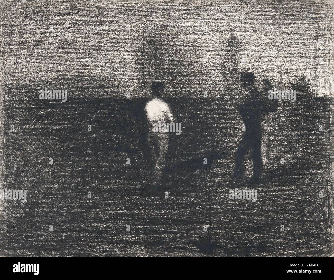 Vintage Georges Seurat painting artwork Stock Photo - Alamy