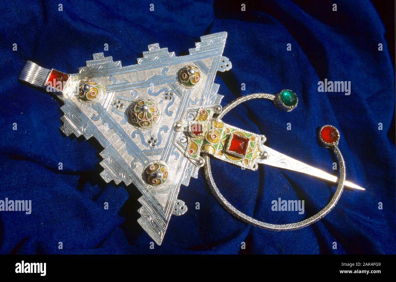 Morocco: Tiznit - Silver Belt Buckle | usage worldwide Stock Photo - Alamy