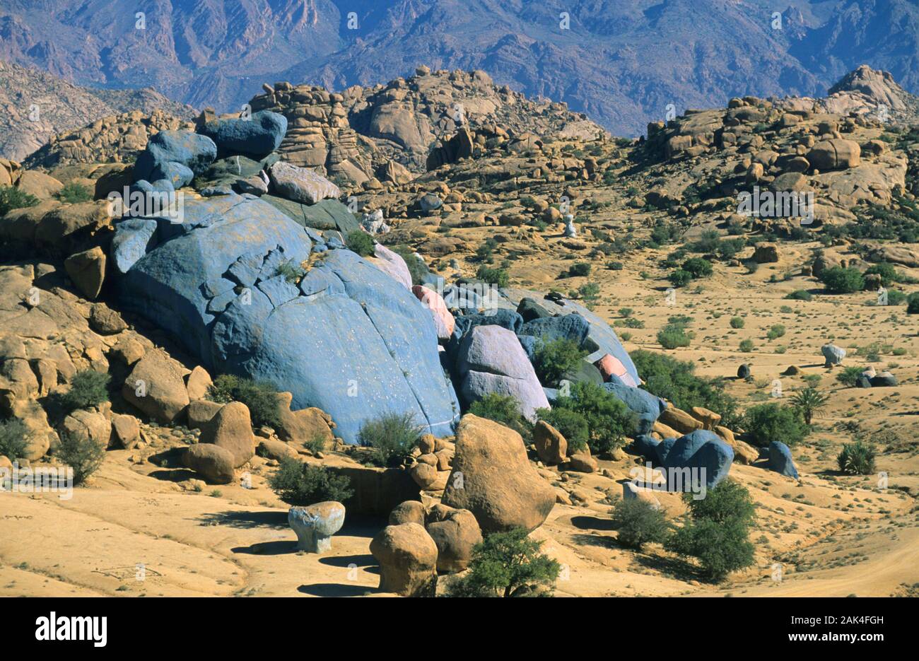 Morocco: Anti-Atlas - Rocky landscape with Blue Rocks | usage worldwide ...