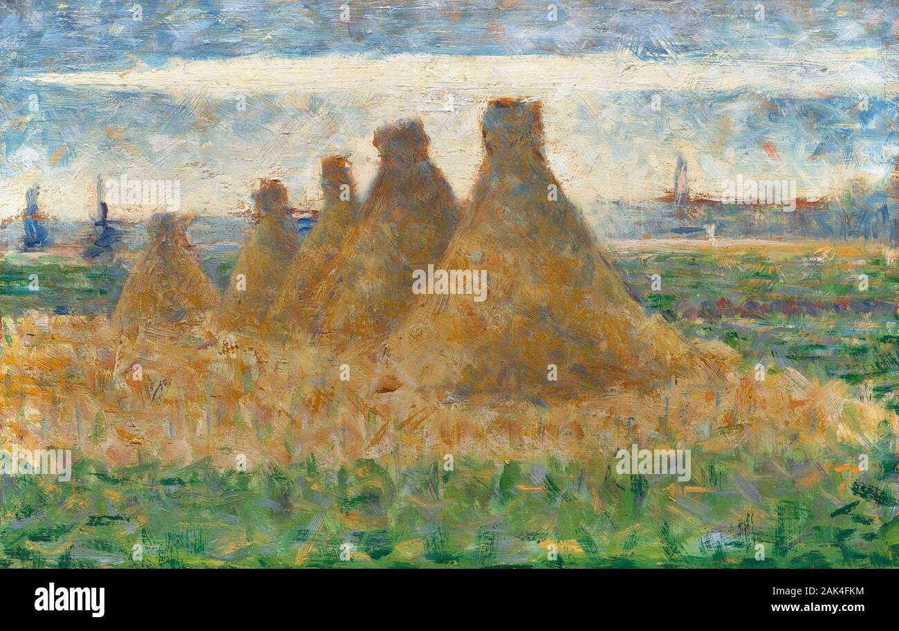 Vintage Georges Seurat painting artwork Stock Photo - Alamy