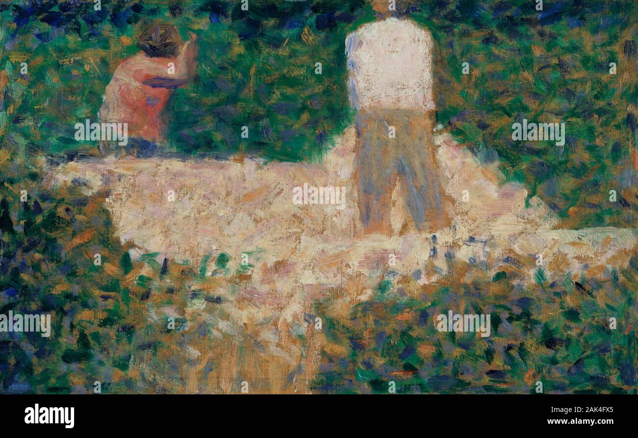 Vintage Georges Seurat painting artwork Stock Photo - Alamy