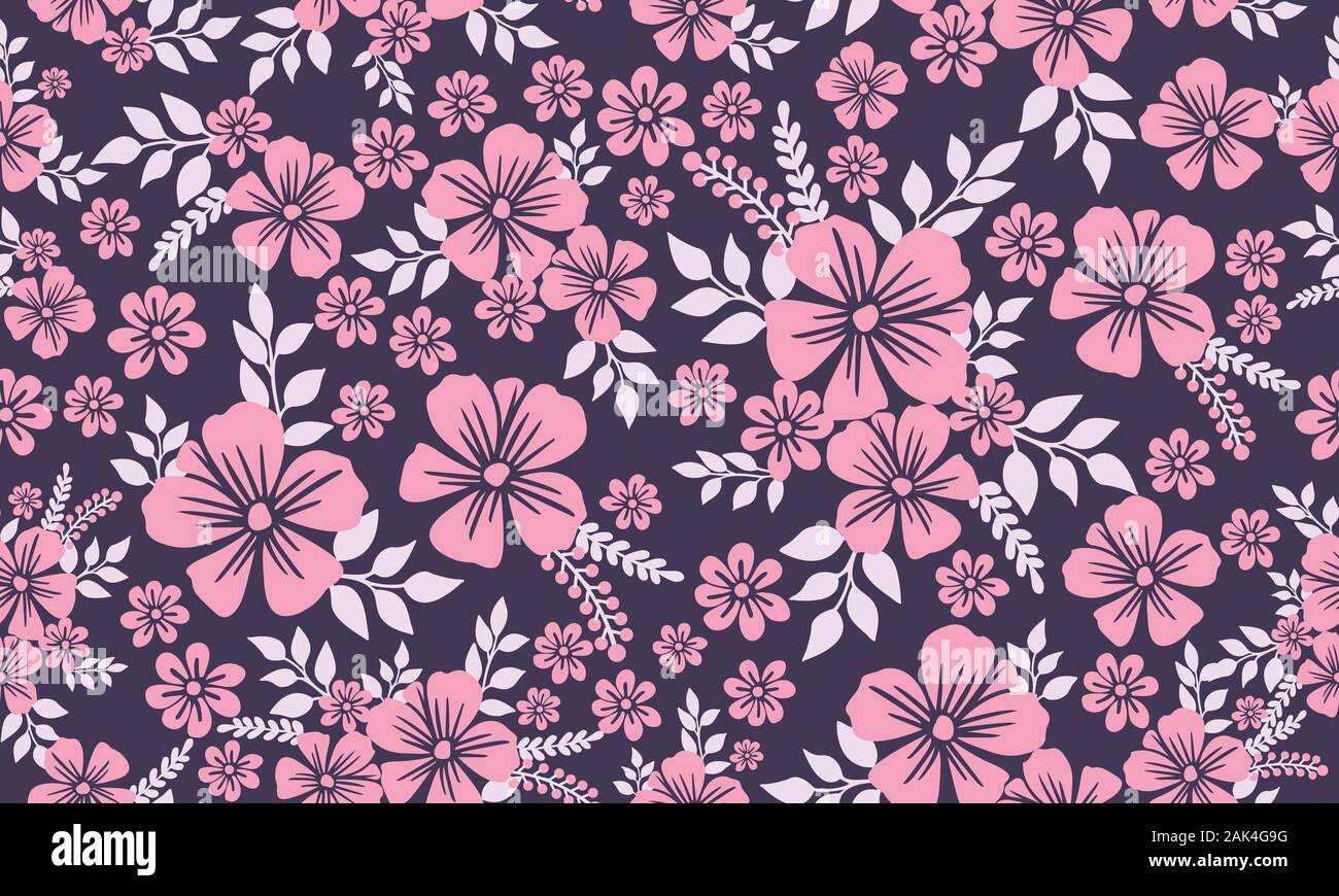 Floral pattern background for valentine, with simple and unique leaf ...