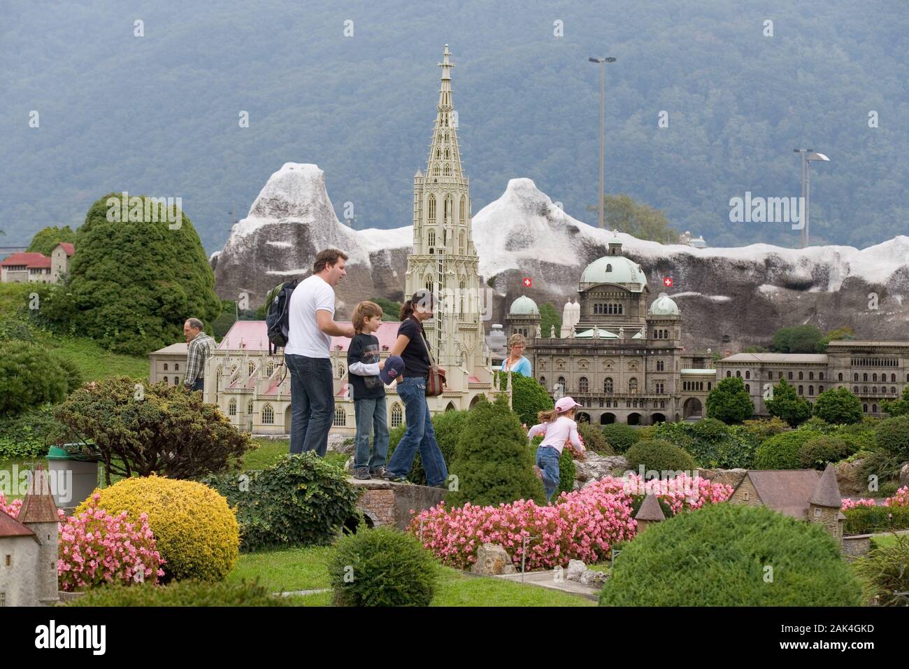 In the miniature park -Swissminiature- in Melide you find Switzerland ...