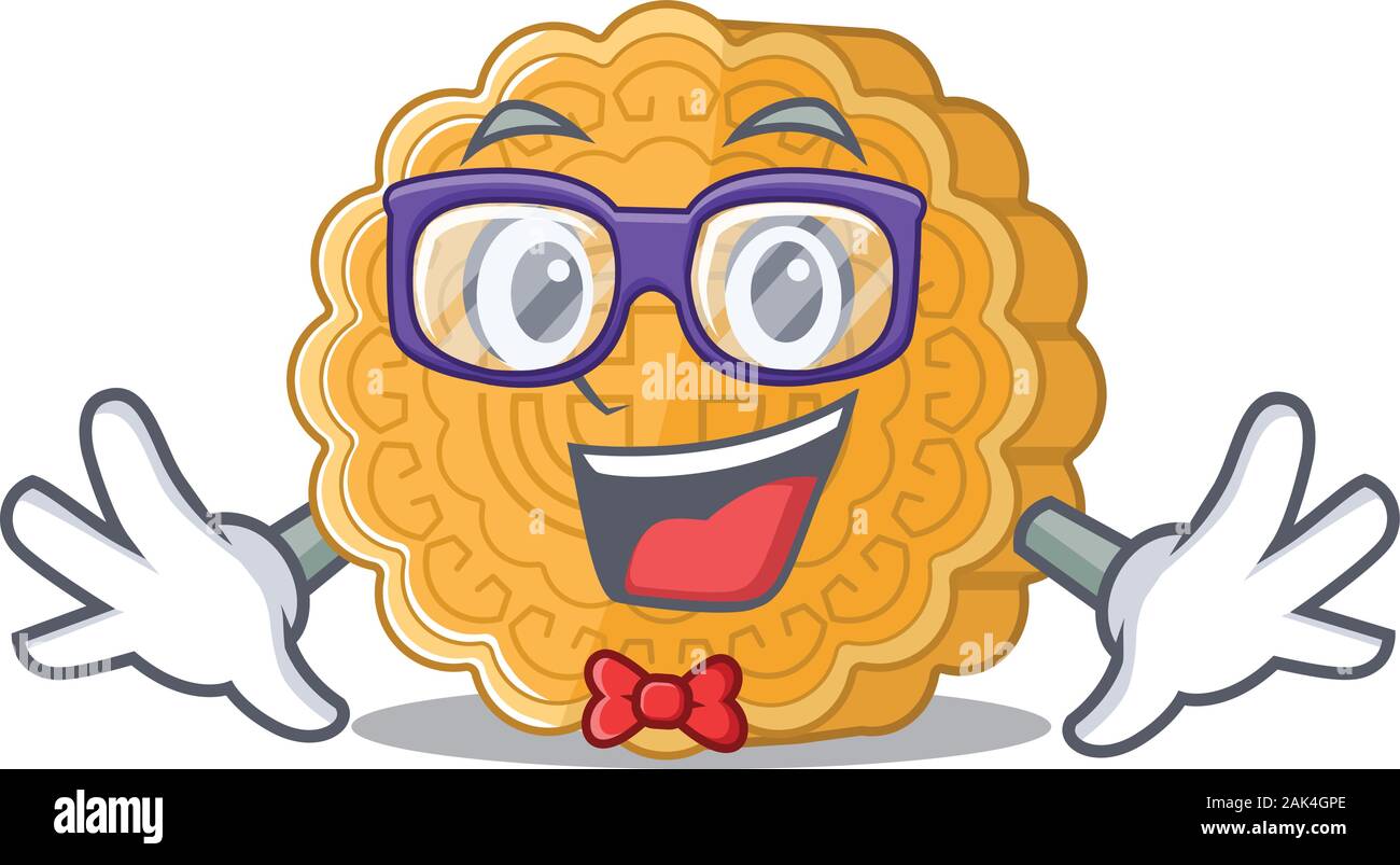 cartoon character of Geek chinese mooncake design Stock Vector Image ...