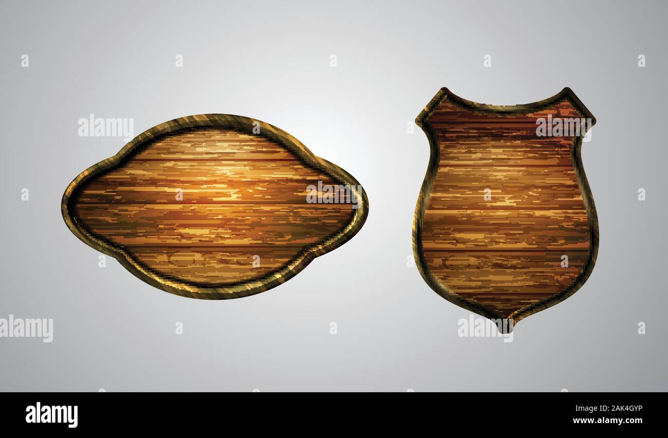 Vector realistic illustration of wooden signboard Stock Vector Image ...