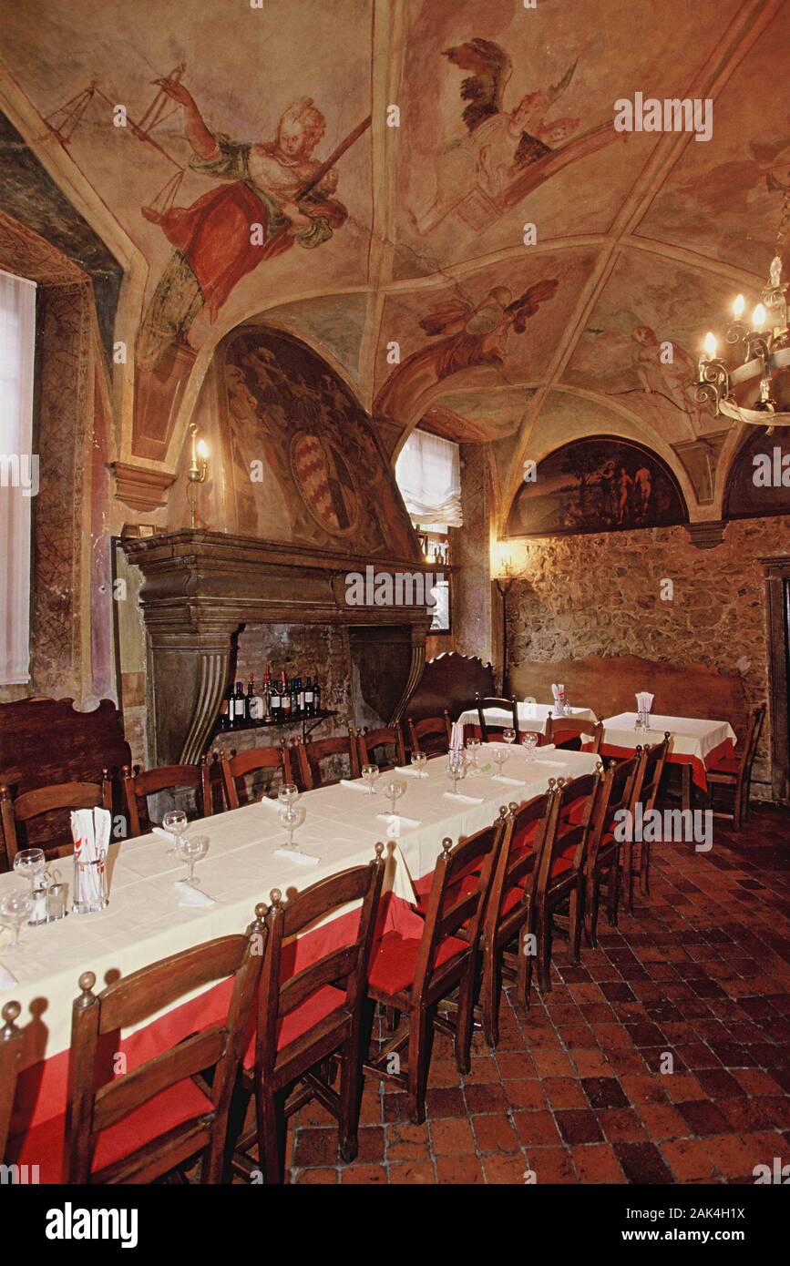 A large table stands in a room of the 16th century built Palazzo ...