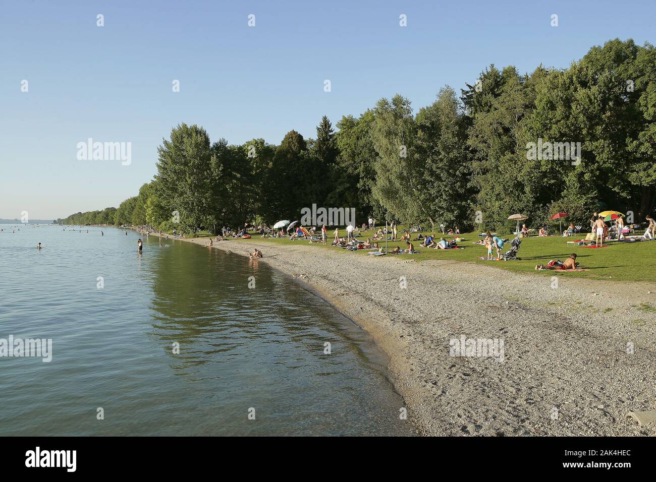 Strandbad am Starnberger See, Oberbayern | usage worldwide Stock Photo ...