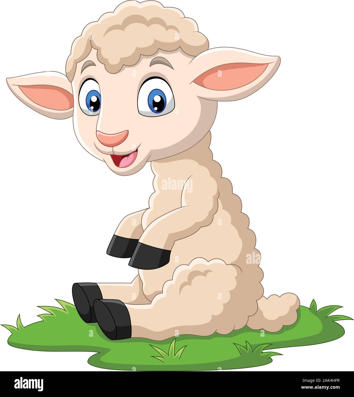 Sitting on grass farm Stock Vector Images - Alamy