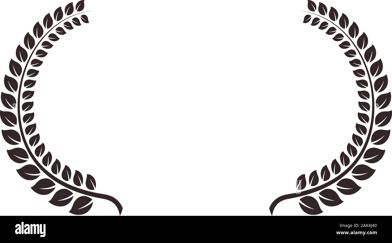 This is a illustration of Wide Round frame of laurel Stock Vector Image ...