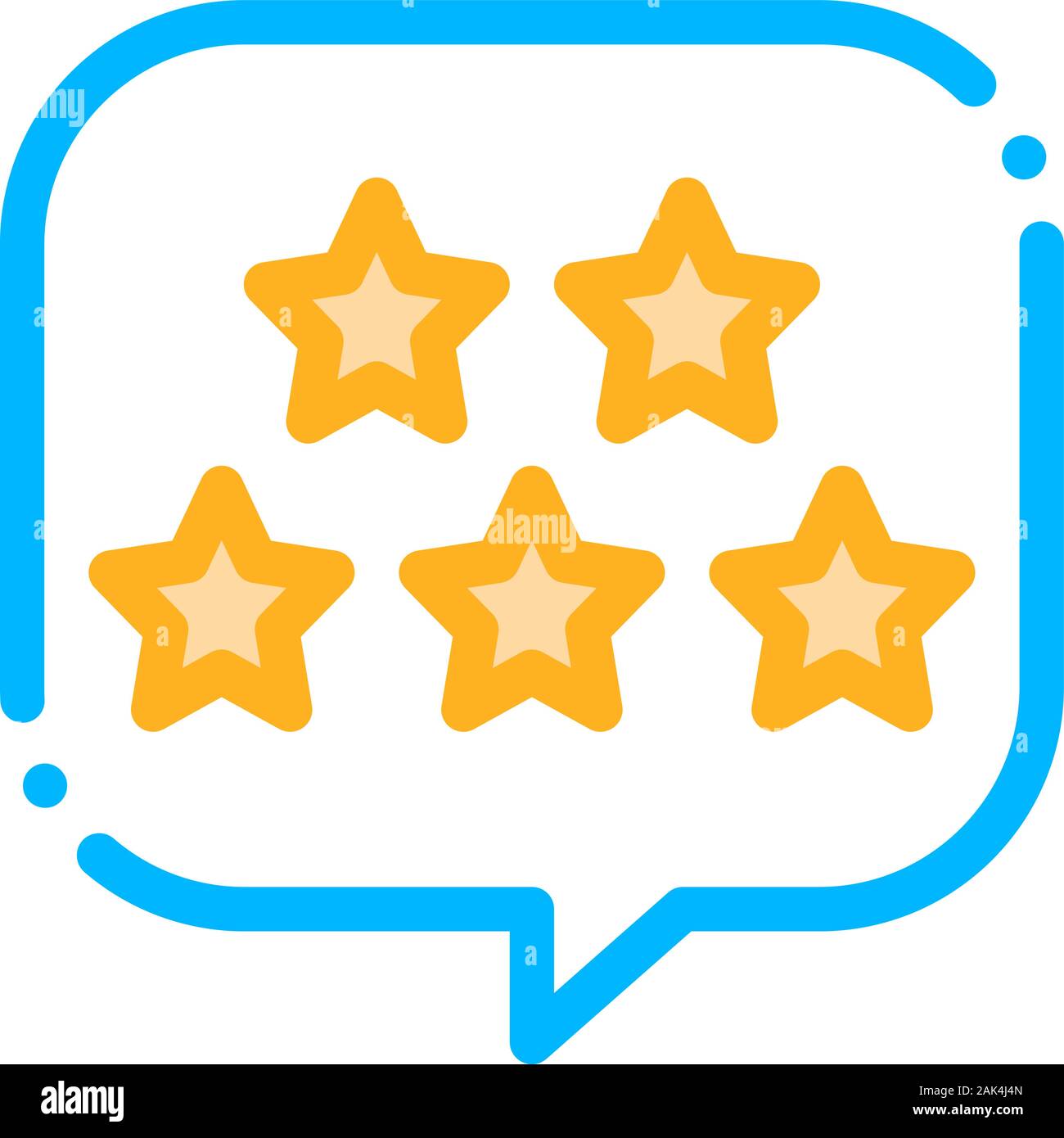 Five Stars In Text Box Frame Vector Thin Line Icon Stock Vector Image ...
