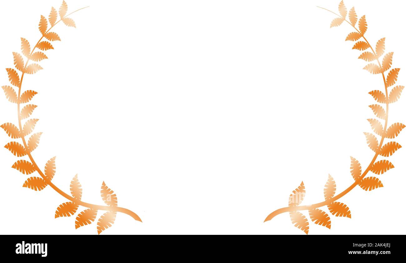 This is a illustration of Wide Round frame of laurel Stock Vector Image ...