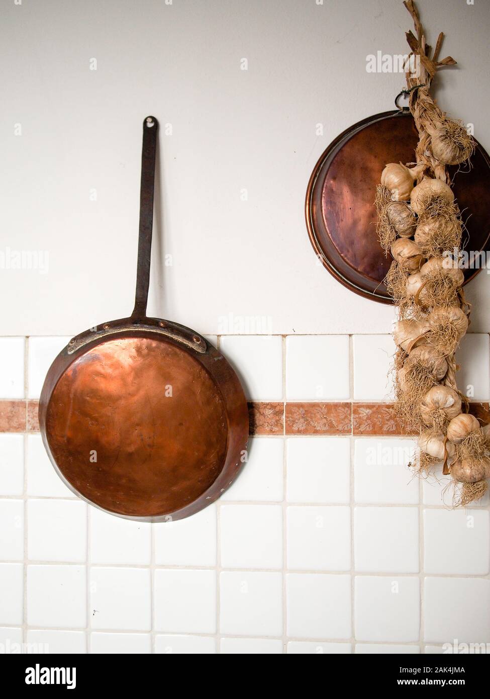 old rustic copper pan Stock Photo - Alamy