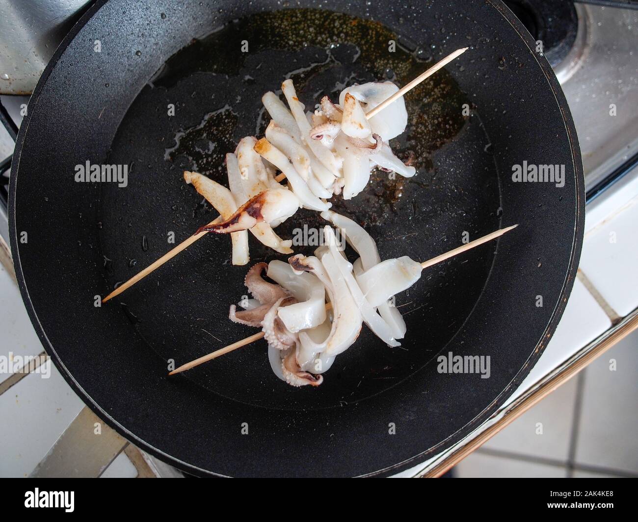 cooking italian cuttlefish from mediterranean sea Stock Photo - Alamy