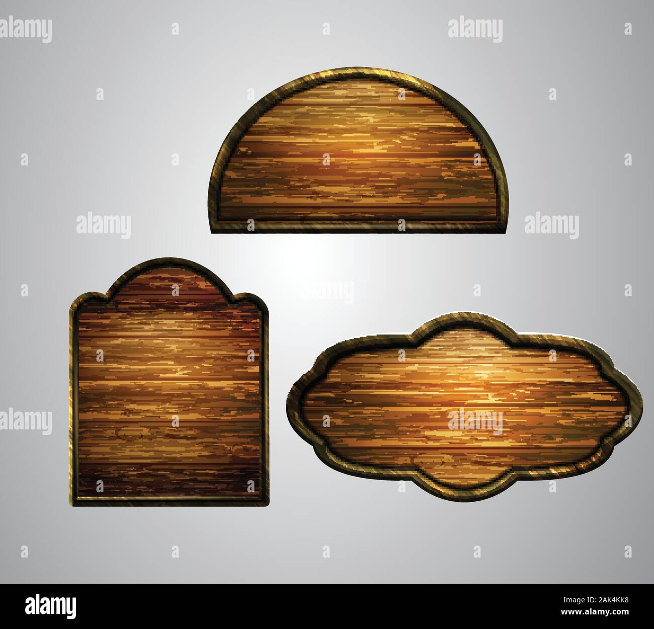 Vector realistic illustration of wooden signboard Stock Vector Image ...