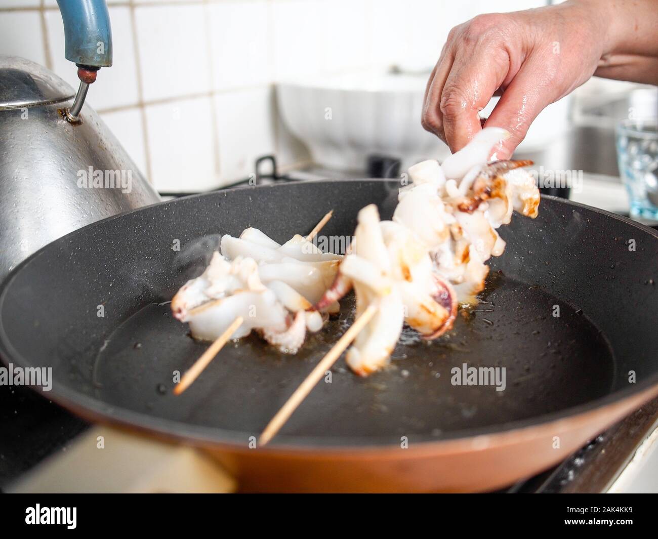 cooking italian cuttlefish from mediterranean sea Stock Photo - Alamy