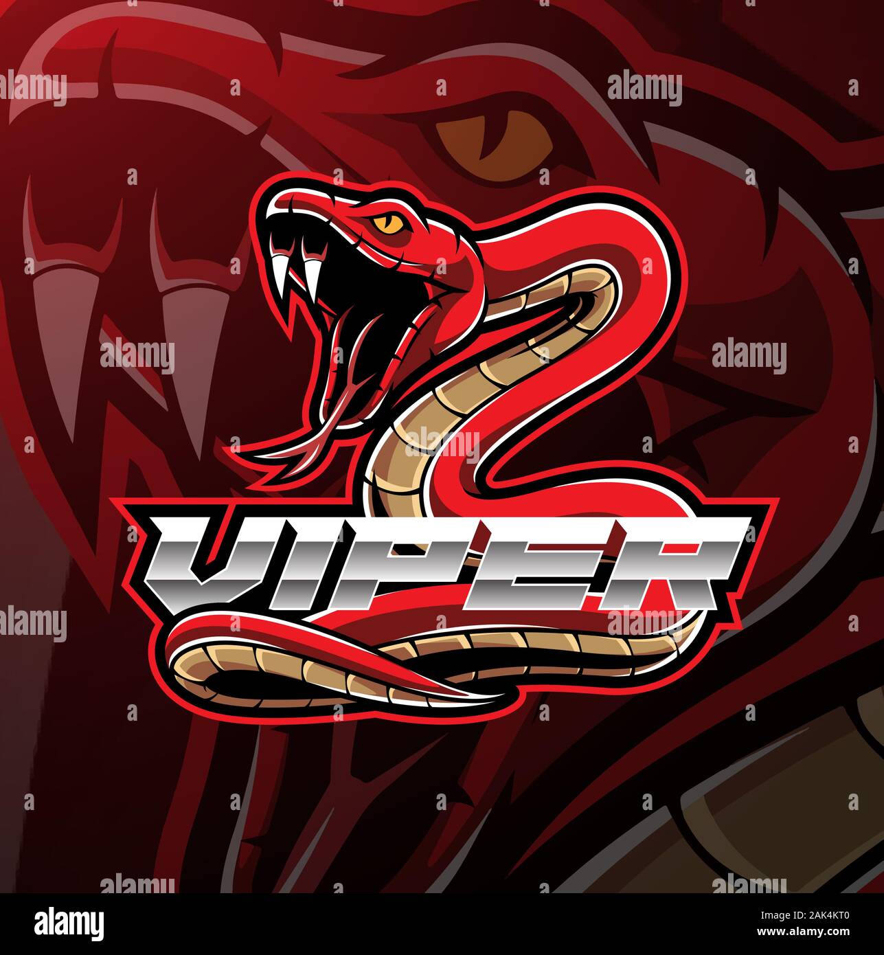 Angry snake head logo Stock Vector Images - Alamy