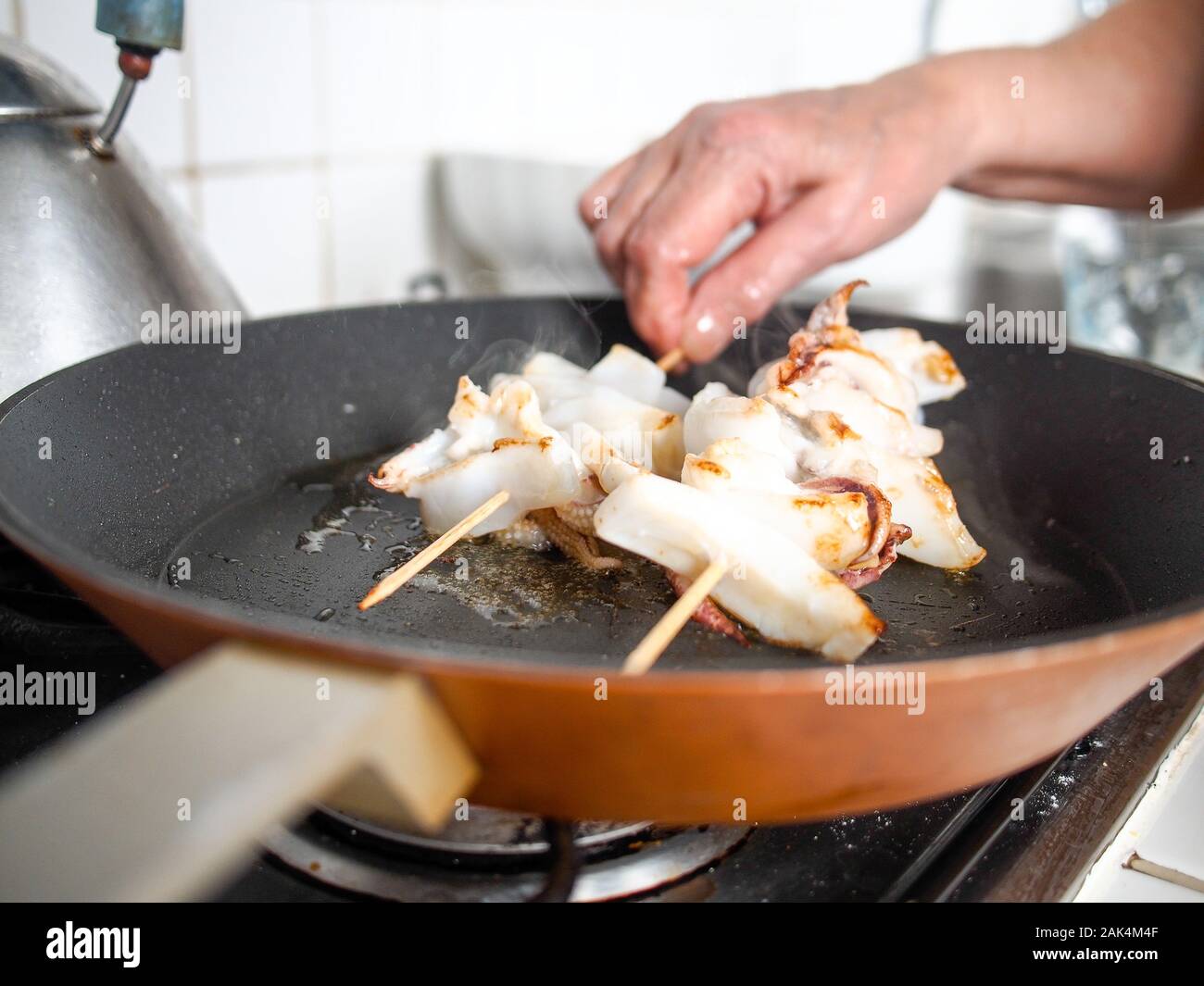 cooking italian cuttlefish from mediterranean sea Stock Photo - Alamy