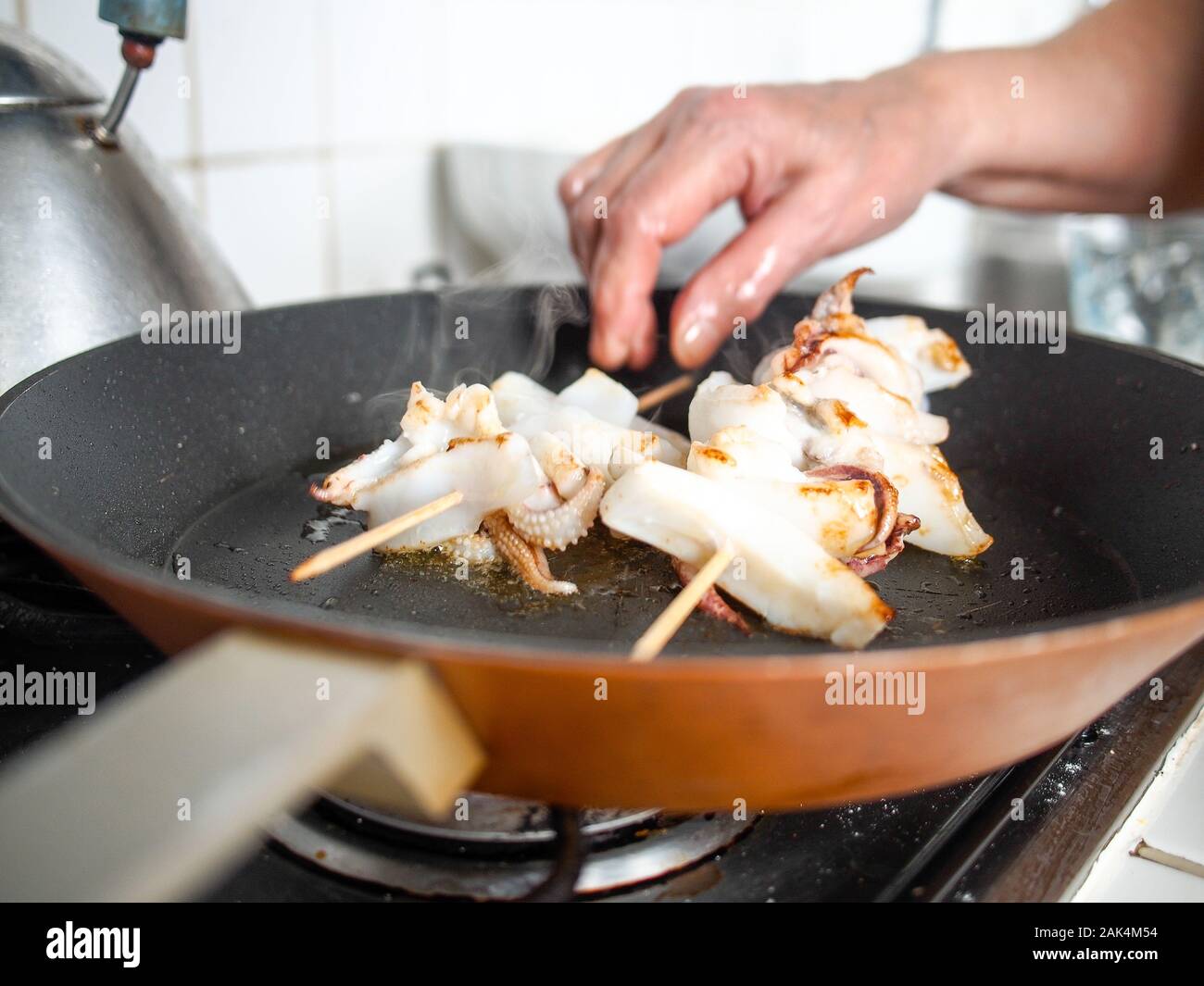 cooking italian cuttlefish from mediterranean sea Stock Photo - Alamy