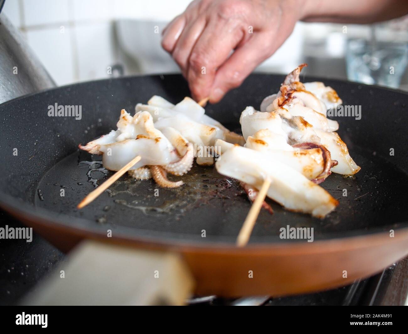 cooking italian cuttlefish from mediterranean sea Stock Photo - Alamy