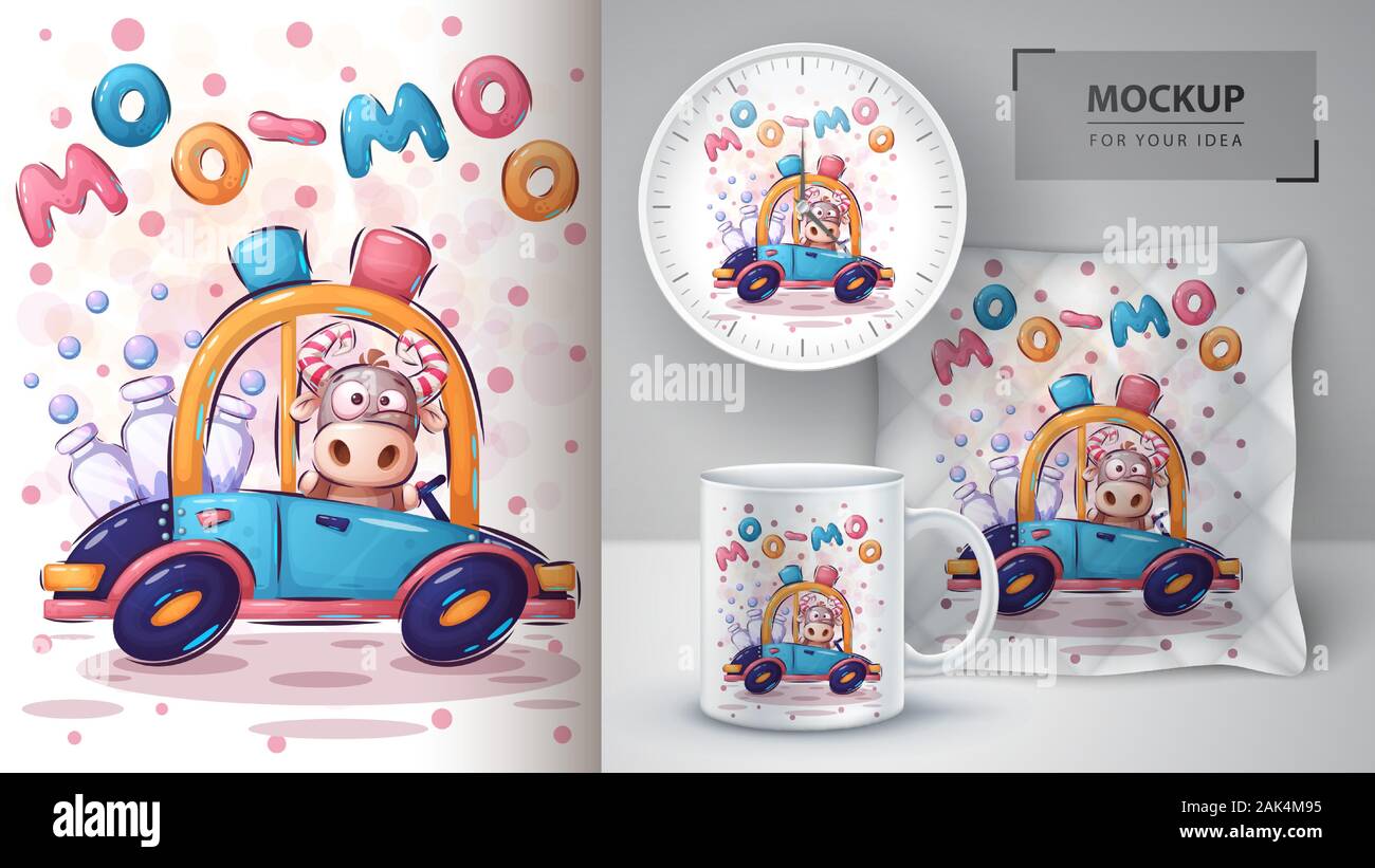 Cow farm poster and merchandising Stock Vector Image & Art - Alamy