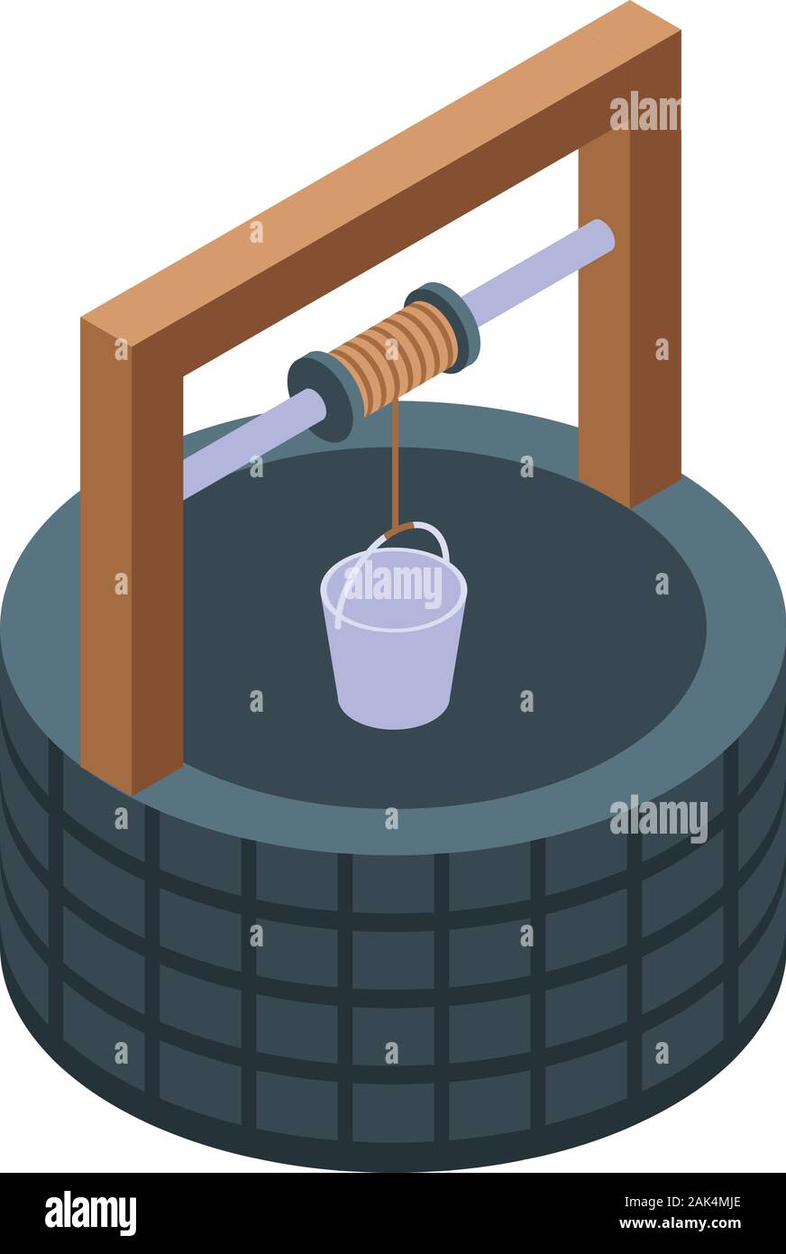 Big well icon, isometric style Stock Vector Image & Art - Alamy