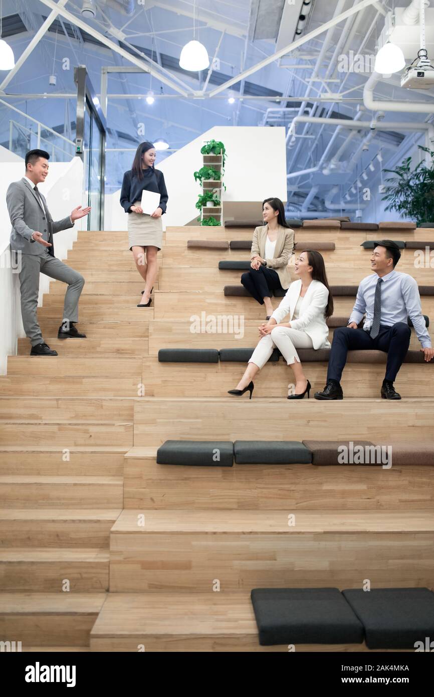 Chinese business people meeting in lecture hall Stock Photo - Alamy
