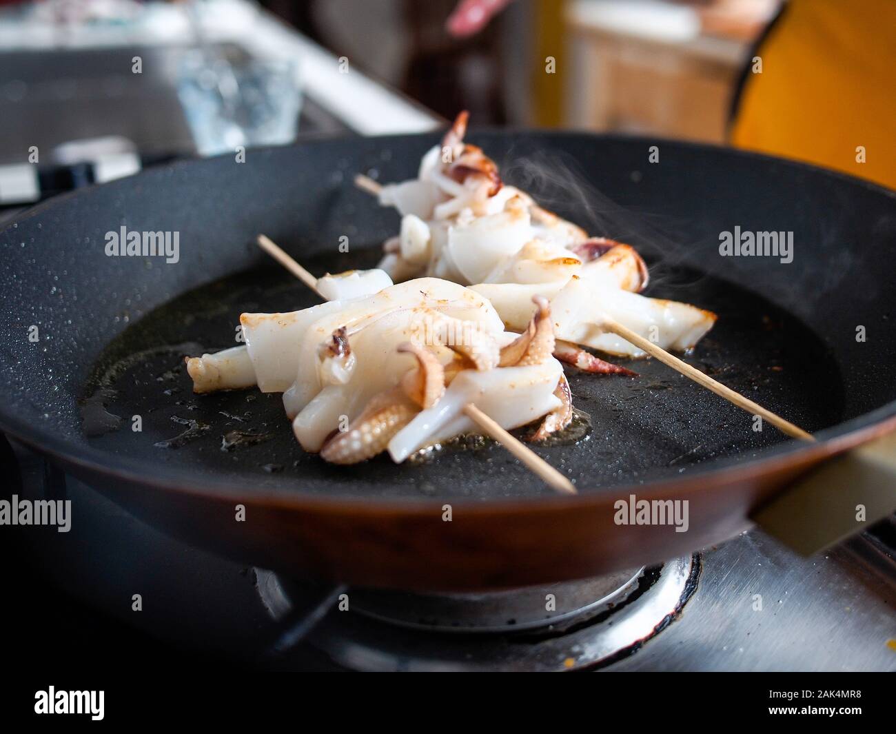 cooking italian cuttlefish from mediterranean sea Stock Photo - Alamy