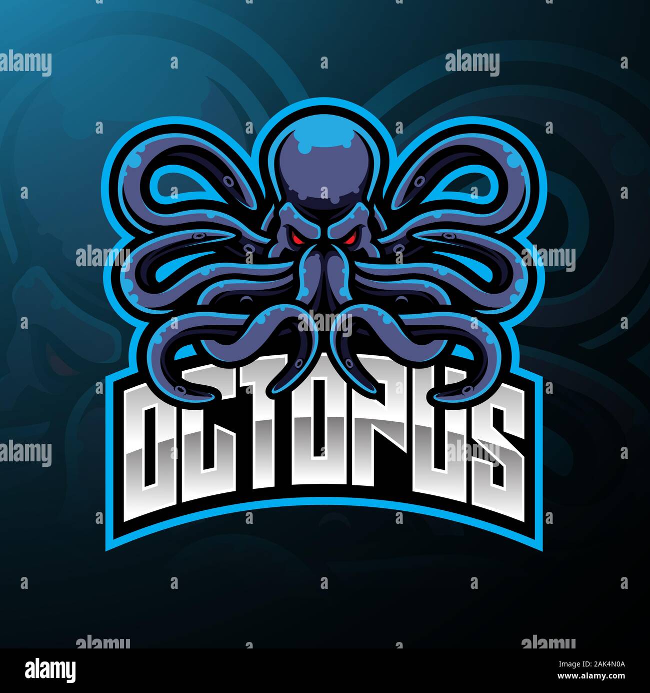 Octopus sport mascot logo design Stock Vector Image & Art - Alamy
