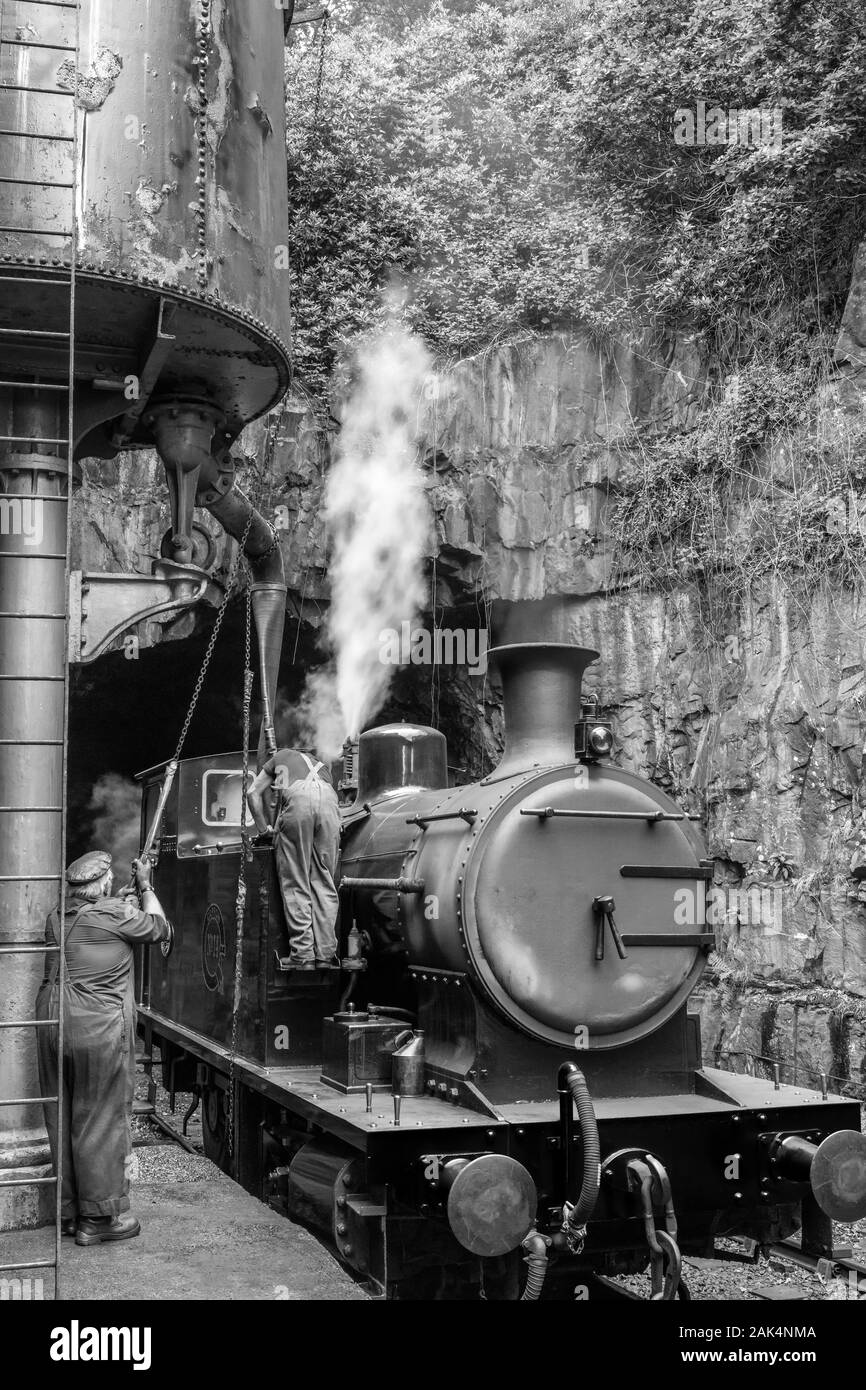 Old railway water tank Black and White Stock Photos & Images - Alamy