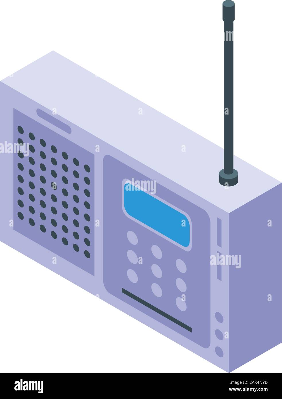 Digital portable radio icon, isometric style Stock Vector Image & Art ...