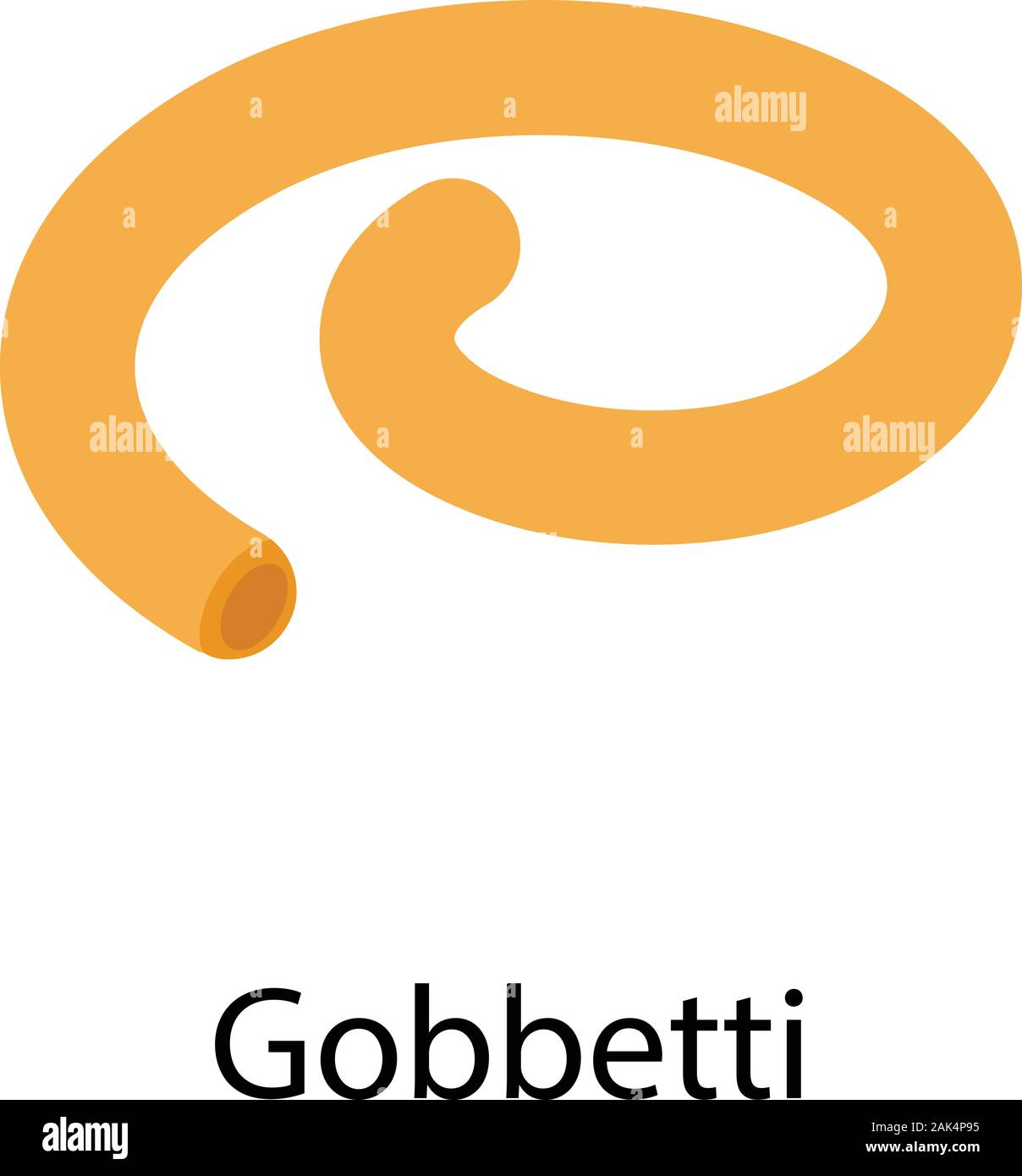 Gobbetti pasta icon, isometric style Stock Vector Image & Art - Alamy
