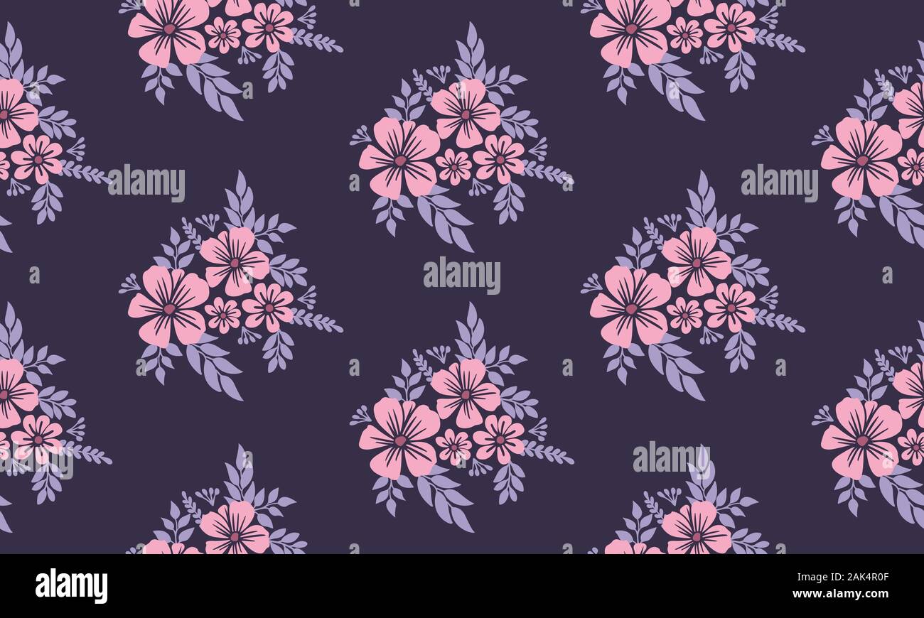 Unique floral pattern background, with beautiful leaf and floral ...