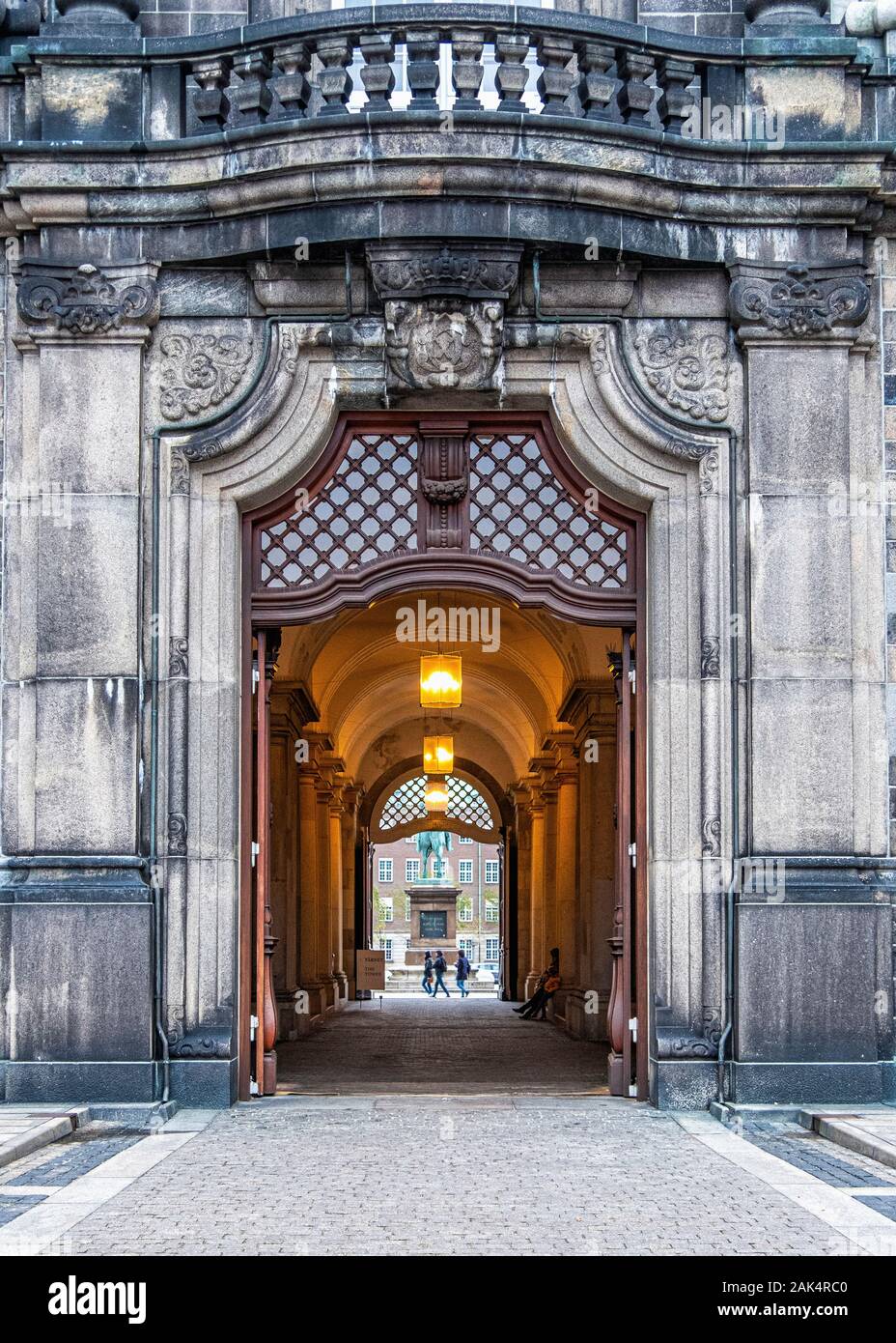 Christiansborg Slot Palace on the islet of Slotsholmen,Copenhagen ...