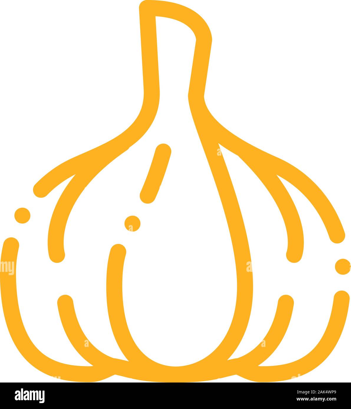 Healthy Food Vegetable Garlic Vector Sign Icon Stock Vector Image & Art ...