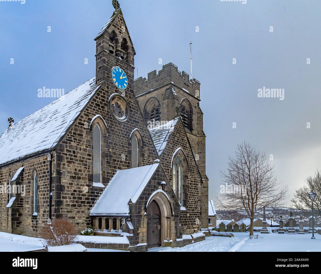 St John's Church, Baildon, Yorkshire in the snow Stock Photo - Alamy