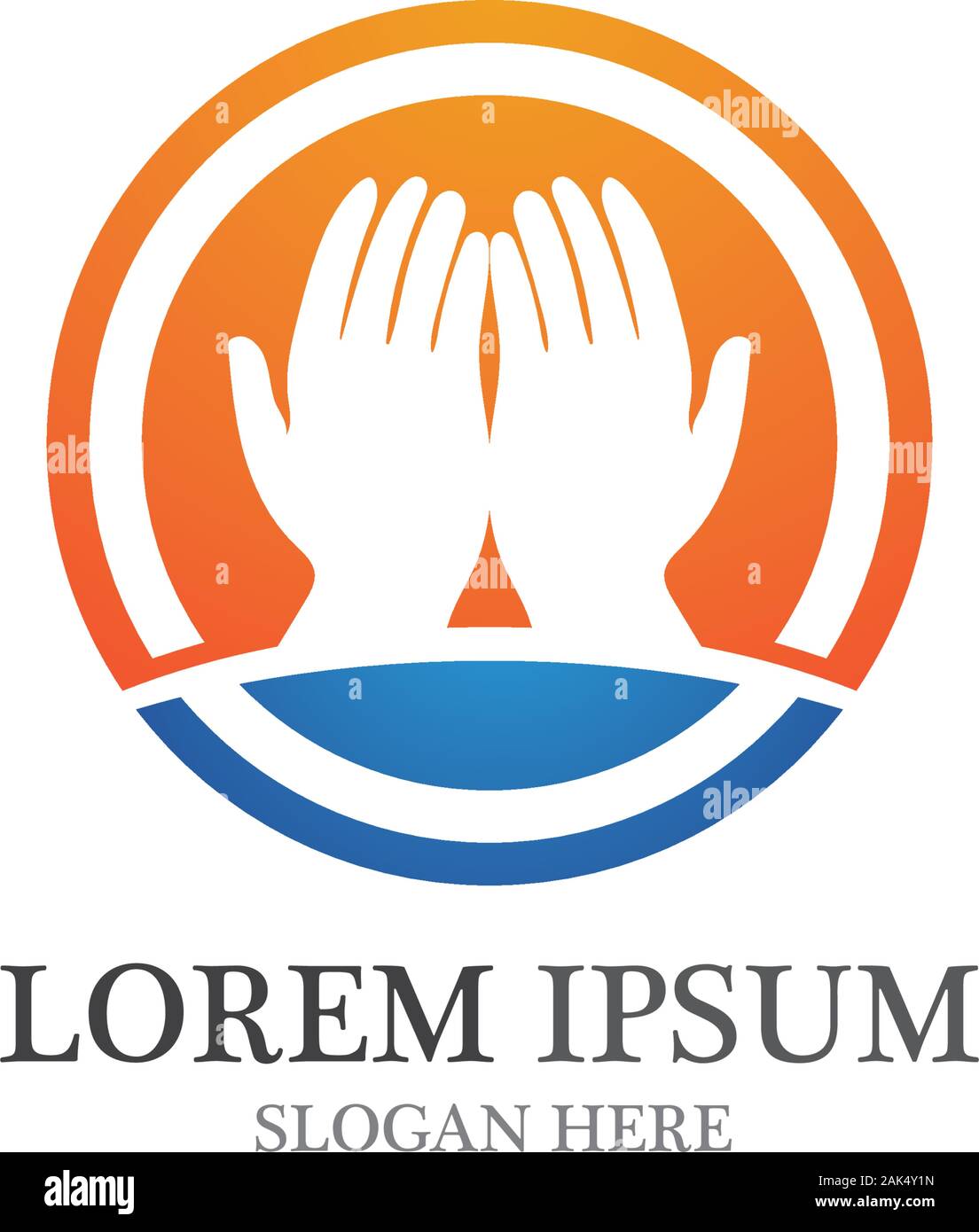 praying hands symbol and logo vector Stock Vector Image & Art - Alamy