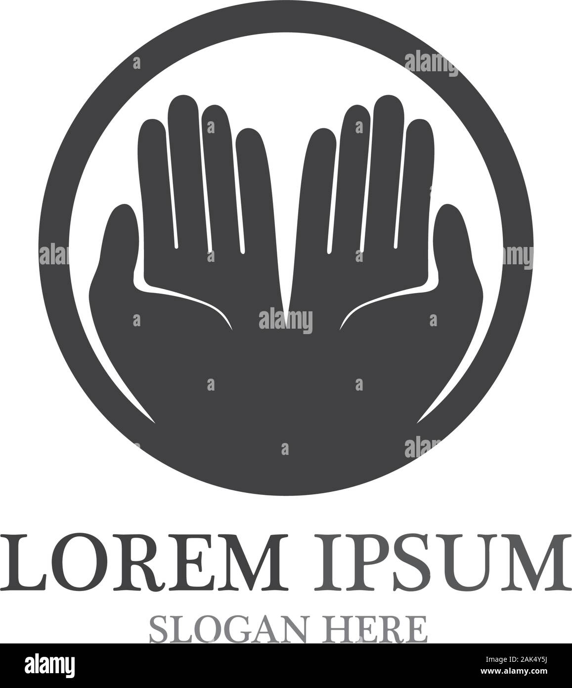 praying hands symbol and logo vector Stock Vector Image & Art - Alamy